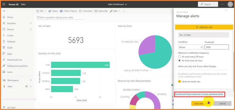 Trigger workflows from Power BI data alerts – Rishona Elijah