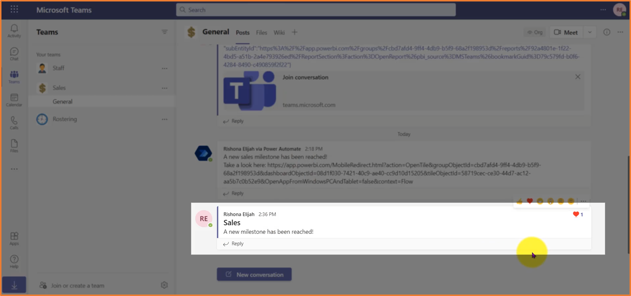 Trigger workflows from Power BI data alerts – Rishona Elijah