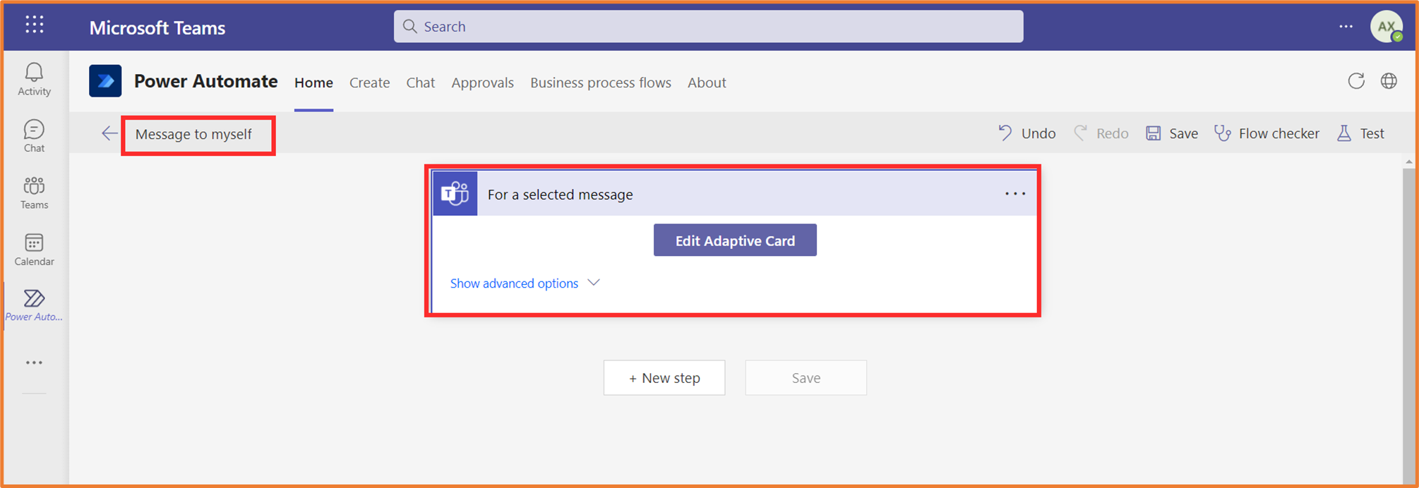 Create your own custom action for a message posted in Microsoft Teams ...