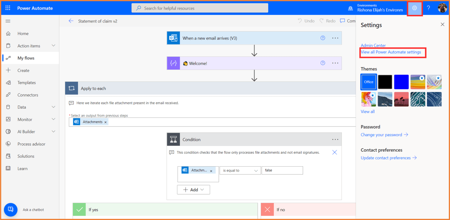 Turn on the “new” Power Automate expression builder/dynamic content ...
