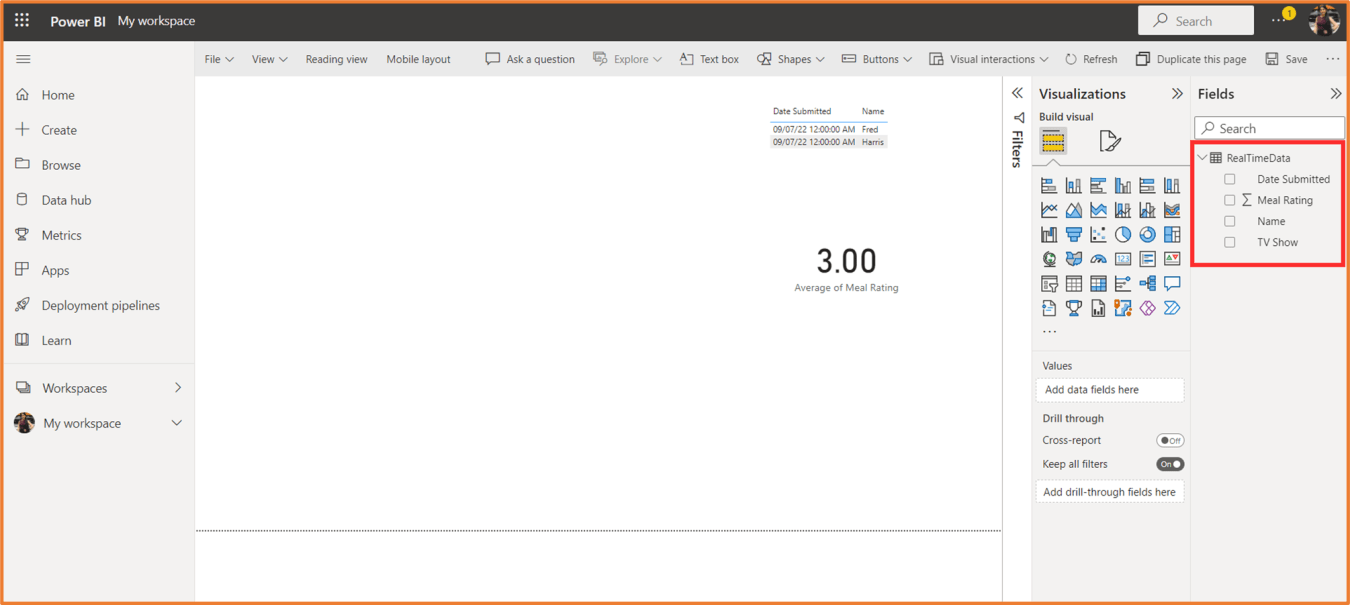 Use Power Automate to add Microsoft Forms submissions to a Power BI ...