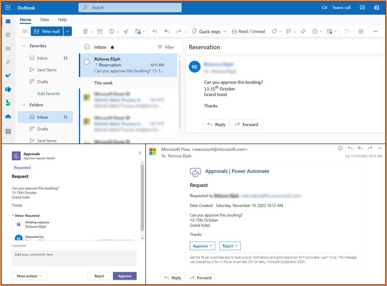 Display full email message in an approval request – Rishona Elijah
