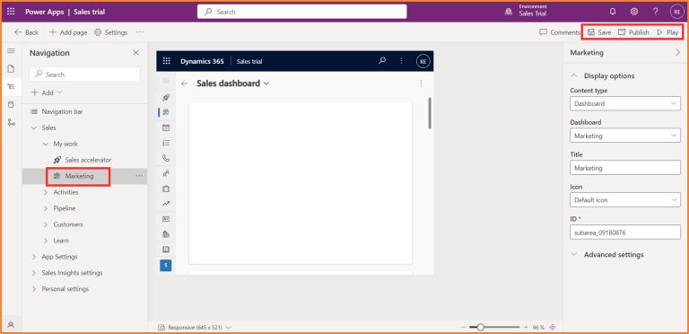 Add Power BI report or dashboard in a Power App (model-driven app ...