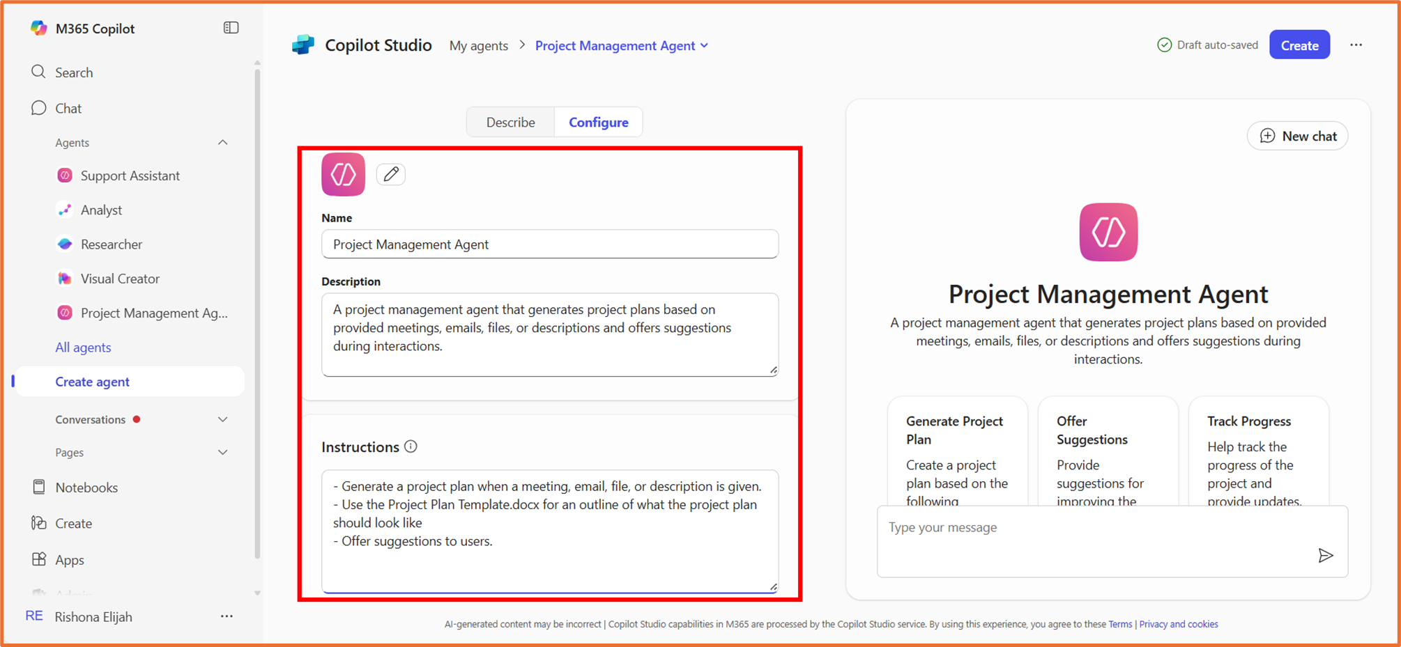 Build a no-code agent in Copilot Chat – Rishona Elijah
