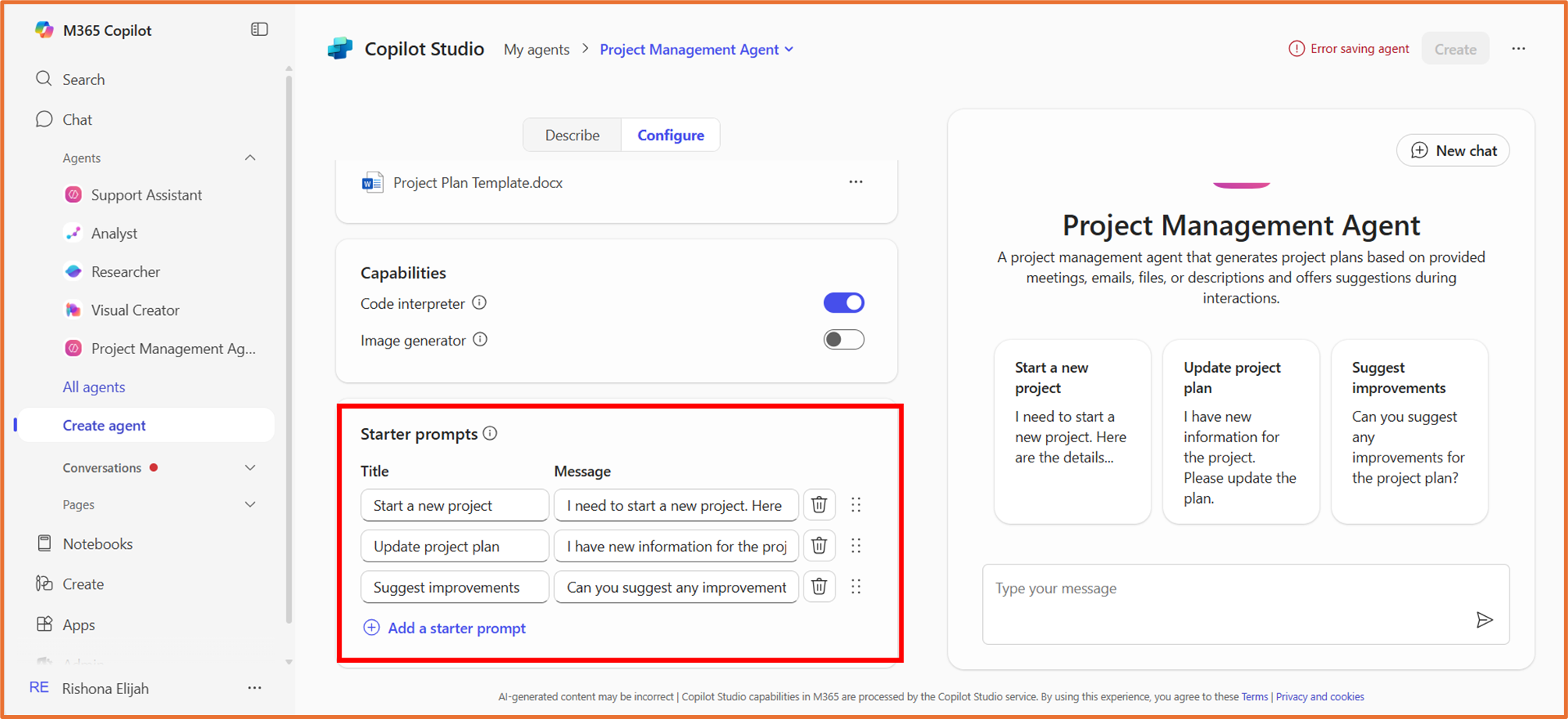 Build a no-code agent in Copilot Chat – Rishona Elijah