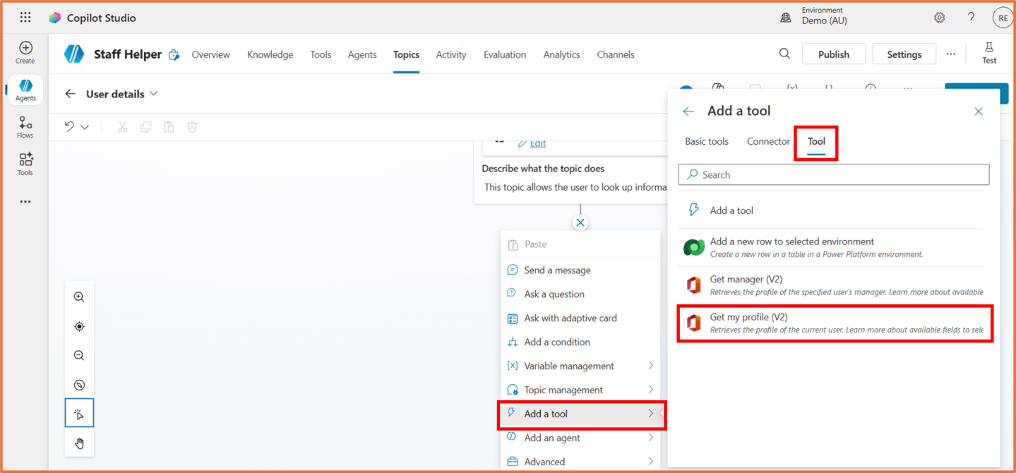 Copilot Studio: Obtain details of the user talking to agent (via Office ...