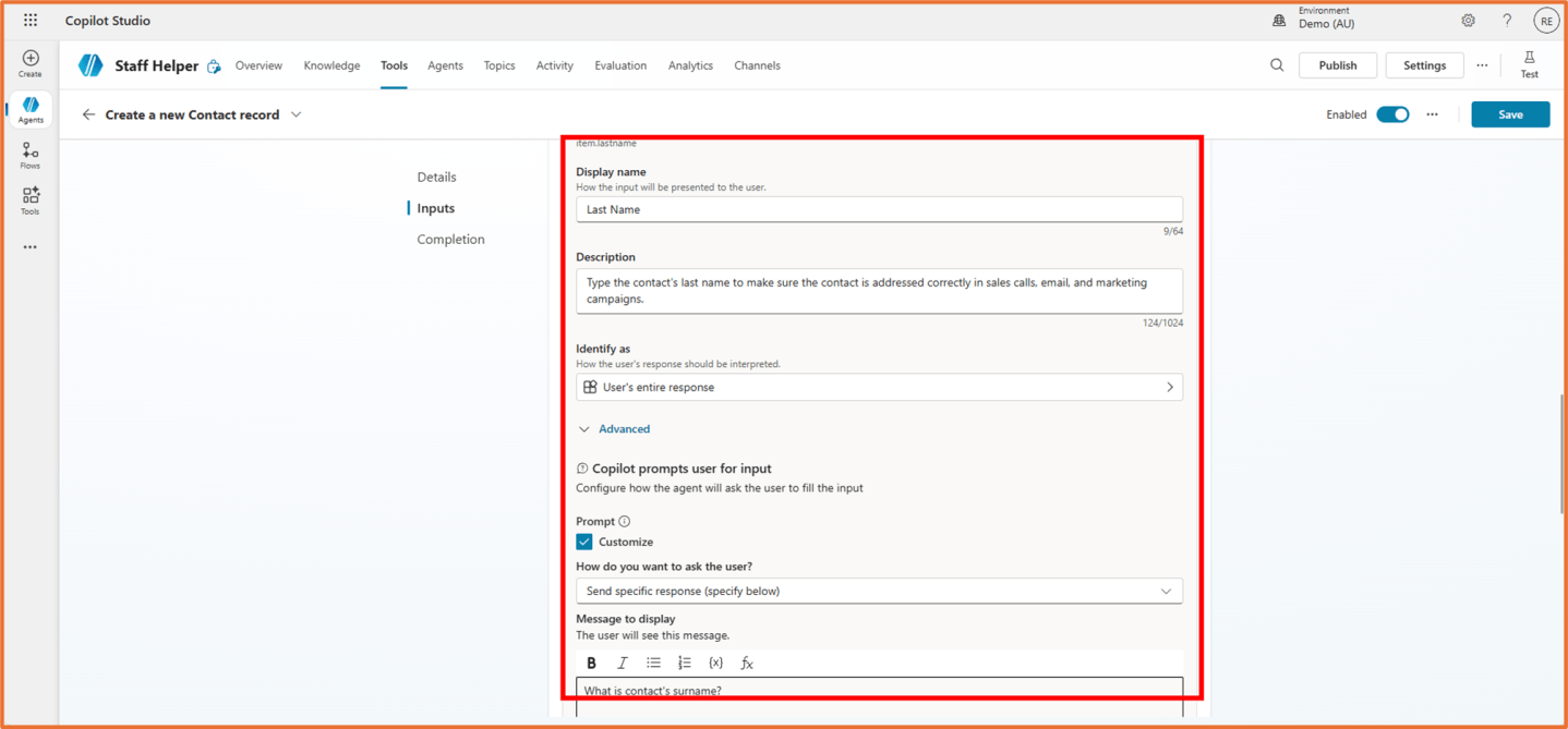 Copilot Studio: Create a new Dataverse/D365 record via an agent ...