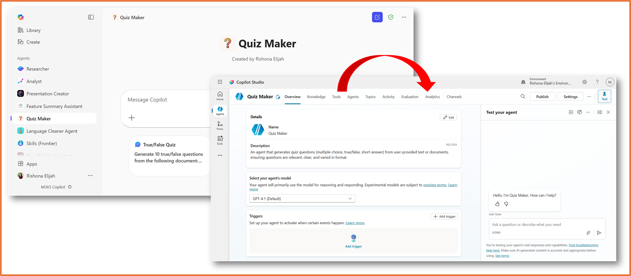 Move an agent from Agent Builder to full Copilot Studio – Rishona Elijah